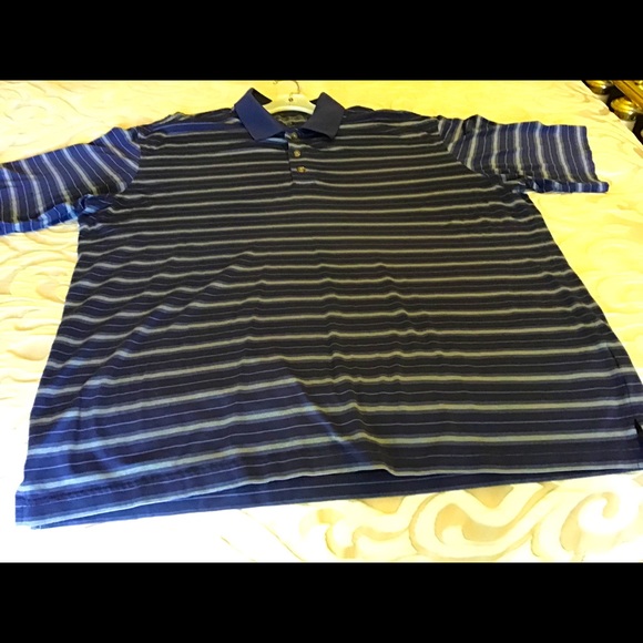 Pebble Beach | Shirts | Pebble Beach Xxl Polo Blue And White | Poshmark